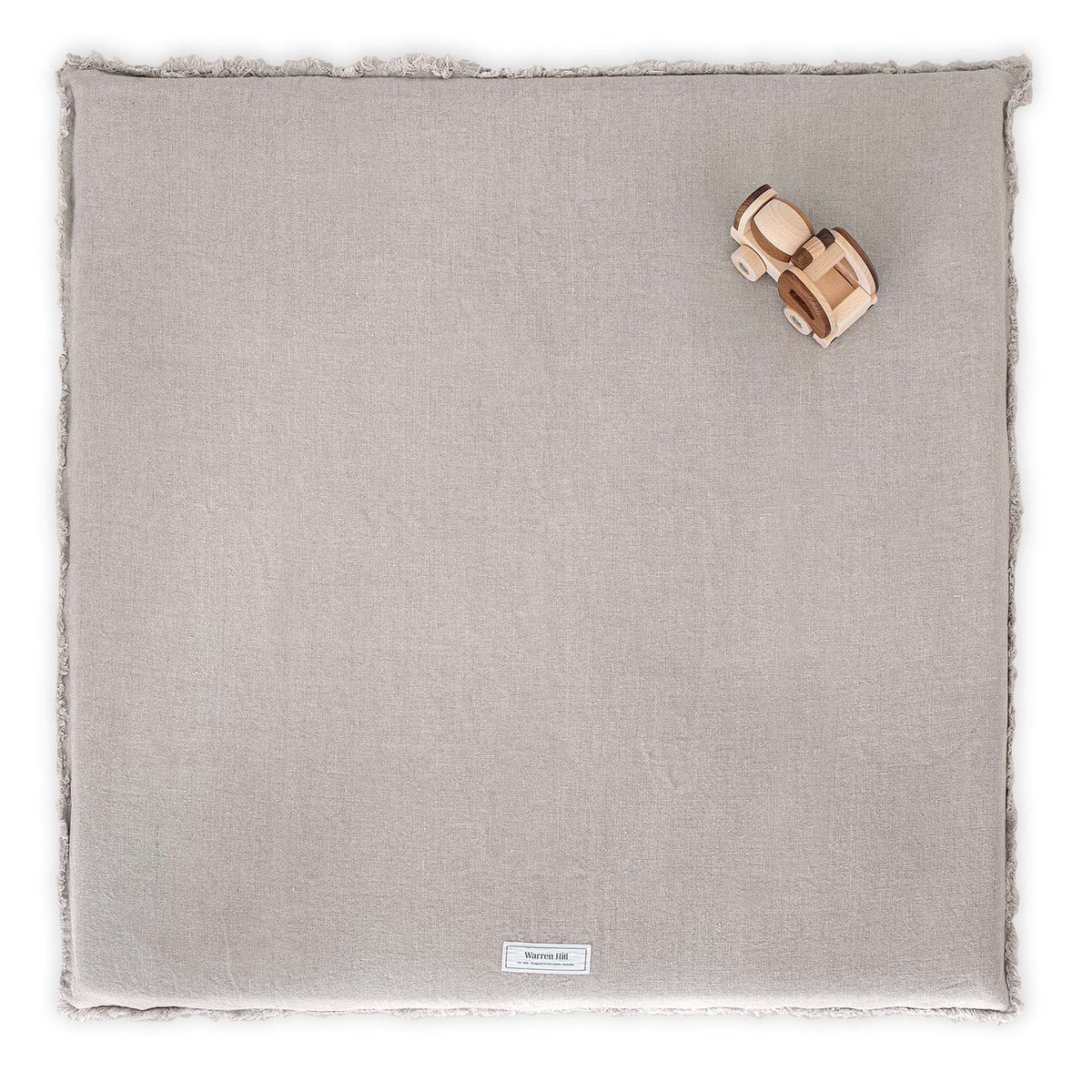 Natural Linen Padded Play Mat – Raw Edge Design | Memory Foam Comfort ...